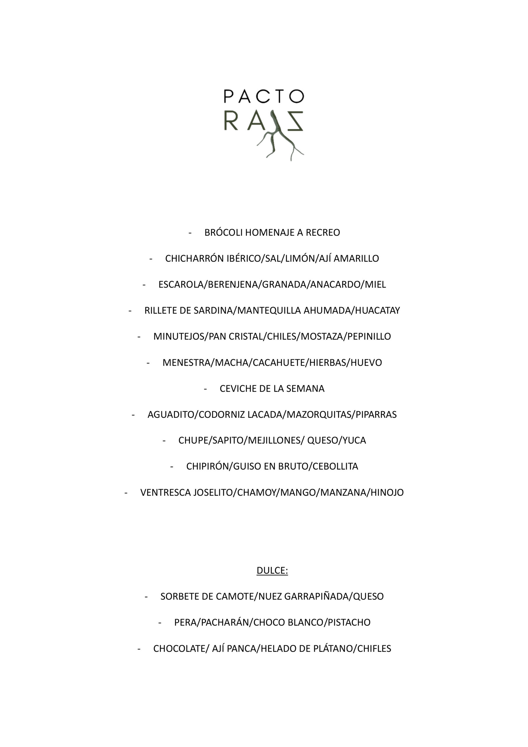 La Carta - Pacto Raiz